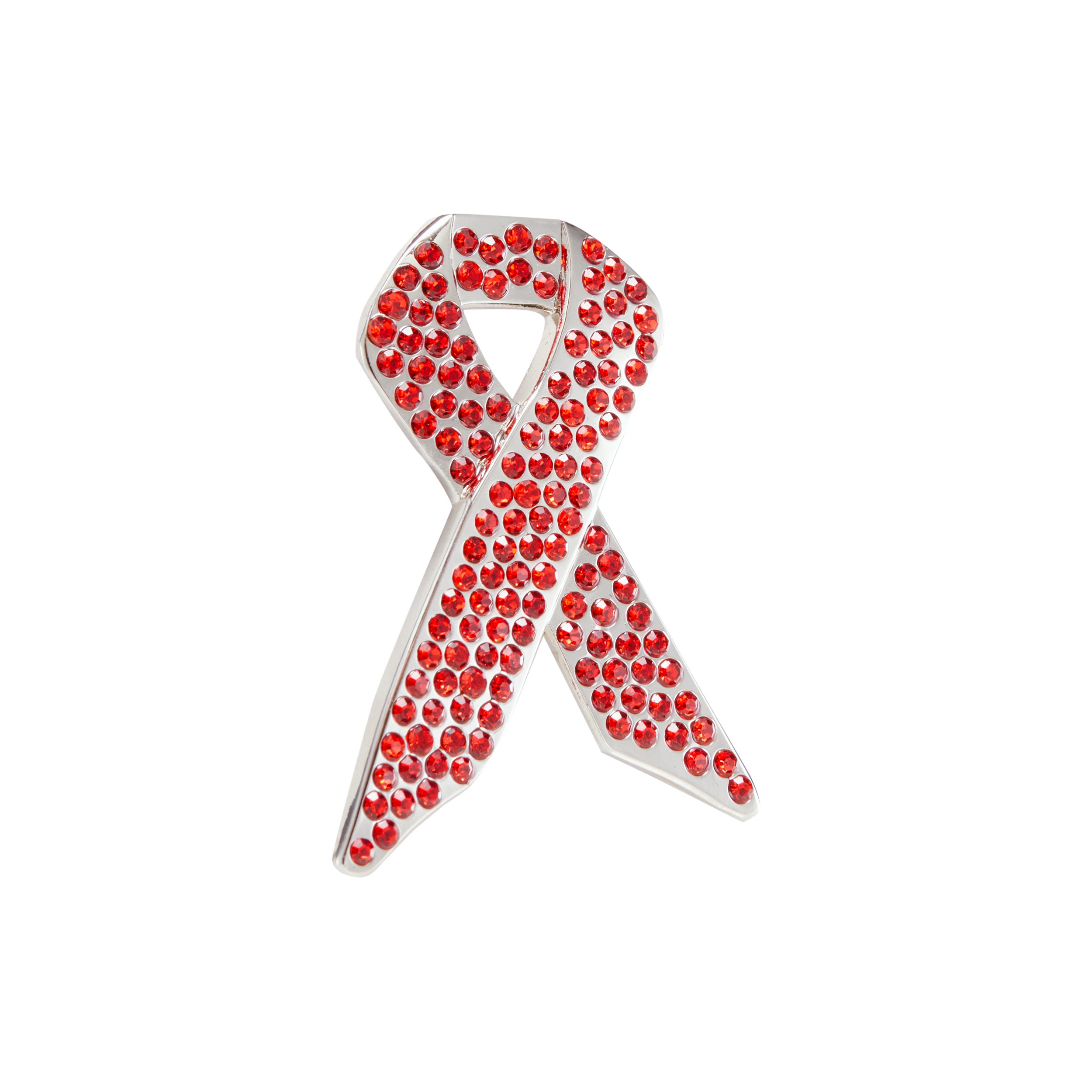 CRYSTAL RED RIBBON PIN 2023 | Broadway Cares Online Store